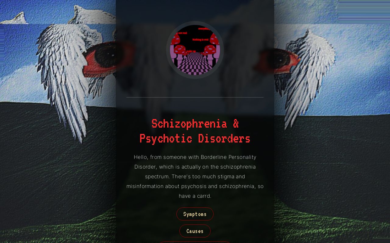 Schizophrenia Carrd
